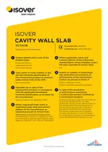Cavity Wall Slab 32 | Isover IRELAND